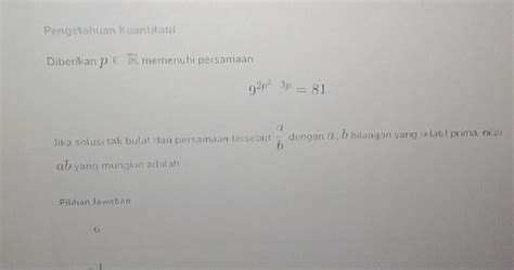 Pengetahuan Kuantitatif Diberikan P R Studyx