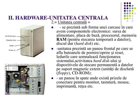 PPT STRUCTURA CALCULATORULUI ALCATUIRE COMPONENTA HARDWARE SI COMPONENTA SOFTWARE PowerPoint