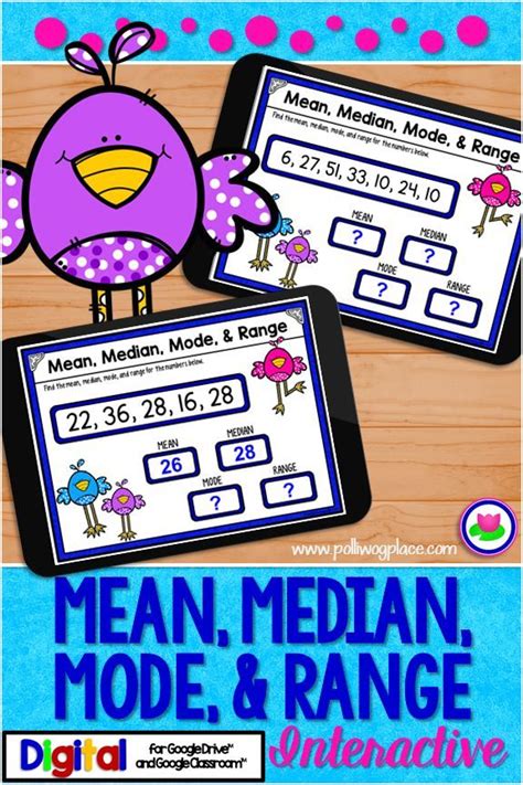 Mean Median Mode And Range Statistics For Google Drive And Google
