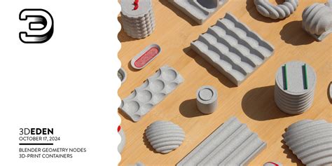 Geometry Nodes Procedural 3D Print Containers Blender Market