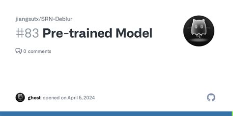 Pre Trained Model Issue Jiangsutx SRN Deblur GitHub