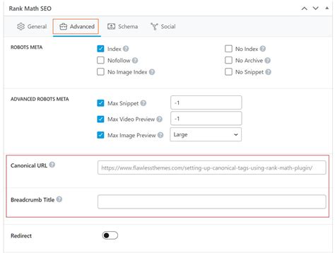 How To Set Up Canonical Tags Using Rank Math Plugin Flawless Themes