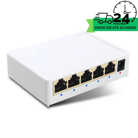 Switch Rj45 5 Portas Lan Gigabit Hub 10 100 1000mbps Bivolt Shopee Brasil