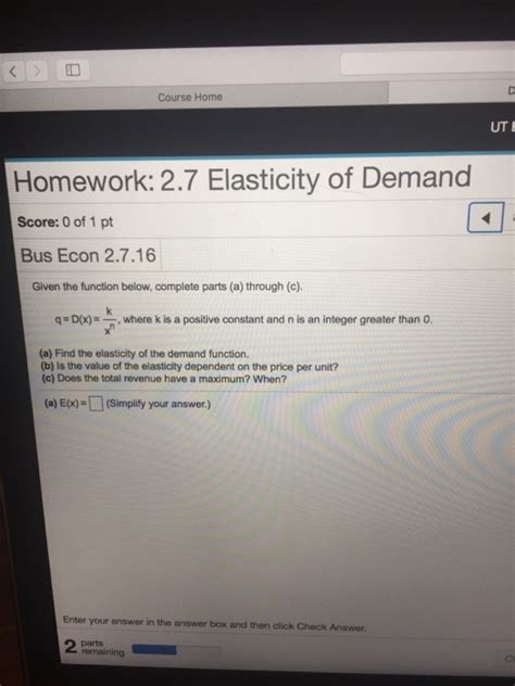Solved Given The Function Below Complete Parts A Through