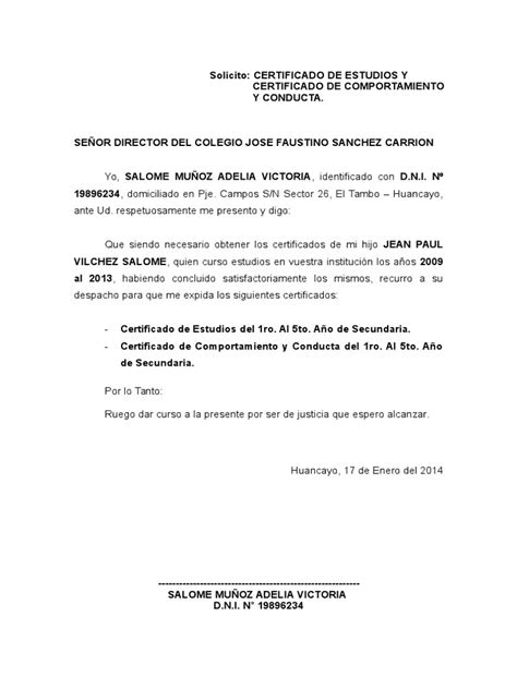 Modelo De Certificado De Estudios Pdf