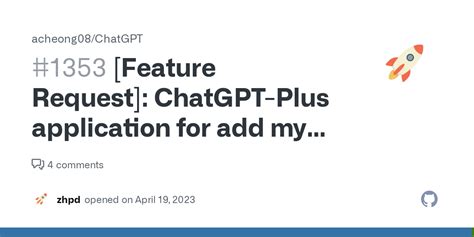 Feature Request Chatgpt Plus Application For Add My Project To Awesome List · Issue 1353