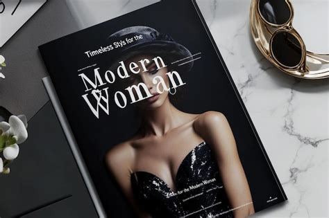 A Set Of Stylish Womans Fashion Magazine Cover Design Template Ai Photo Premium Ai Generated Image
