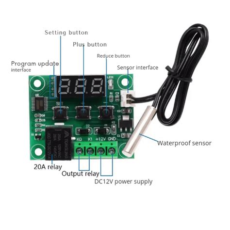 W1209 12v Digital Temperature Controller Zenith Electronics