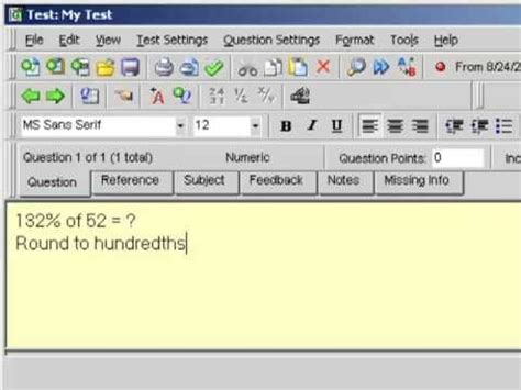 How To Create A Numeric Question In Test Generator Numeral Generator Tutorial