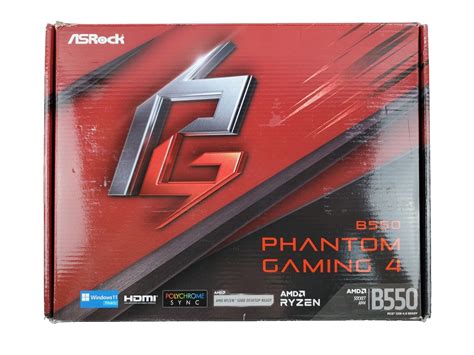 Used Asrock B550 Phantom Gaming 4 Am4 Microatx Ddr4 Motherboard