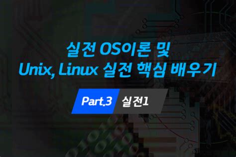 Hd 실전 Os이론 및 Unix Linux유닉스 리눅스 실전 핵심 배우기 2022 Part3 실전1