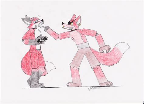 Redfur Meets Foxy By Foxydude45 On Deviantart
