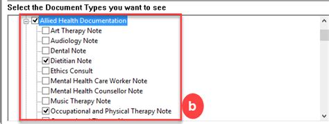 filter documentation list