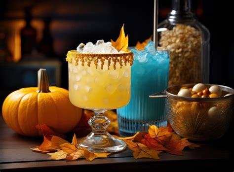 Premium Ai Image Cocktail With Pumpkin
