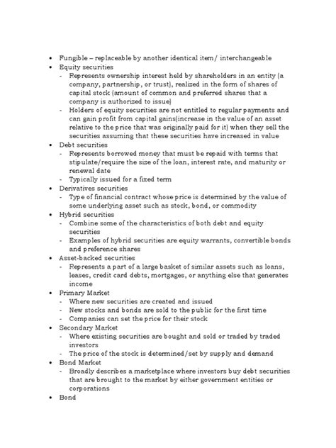 Chapter 5 Securities Market Explanation Pdf Securities Finance
