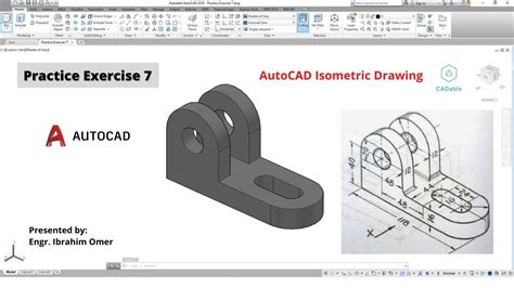 Autocad 3d Practice Drawing Autocad Practice Exercise 7 Autocad