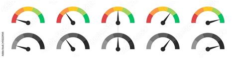 Speedometer Icon Set Vector Illustration Stock Vector Adobe Stock