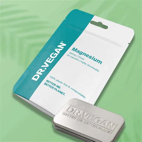 Dr Vegan Magnesium 400mg 60 Capsules Vegan Vitamins And Supplements