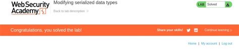Completed Portswigger Lab Insecure Deserialization Yusra Yasar Posted On The Topic Linkedin