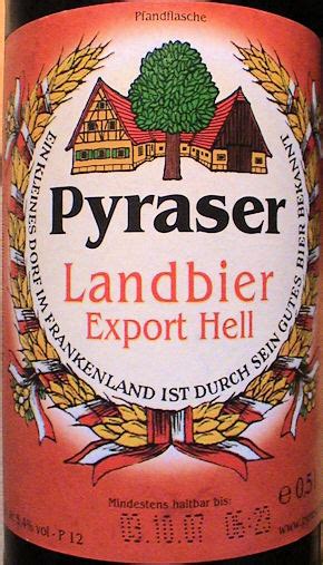 1000 Getraenke Biertest Pyraser Landbier Export Hell 9 Von 10 Punkten