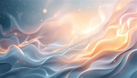 Serene Pastel Waves An Abstract Dreamscape Of Light And Flow Stock Image Image Of Print