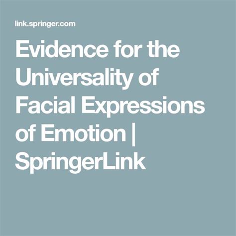 Universal Facial Expressions Exploring The Language Of Emotions
