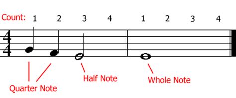 Understanding Note Values Whole Notes Half Notes And Quarter Notes The Keyboard And