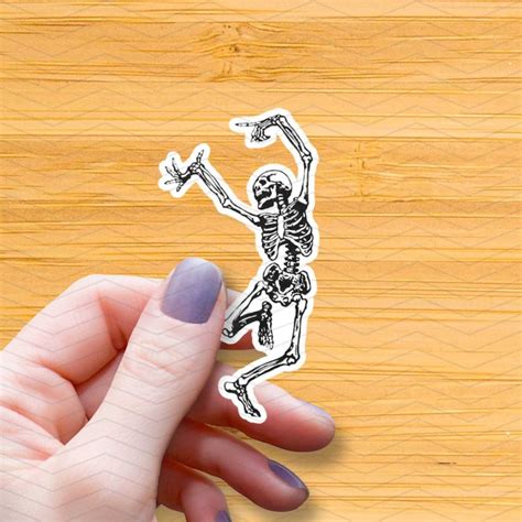 Skeleton Sticker Etsy