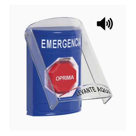 Compra Segura Botón de Emergencia en Español con Tapa Protectora