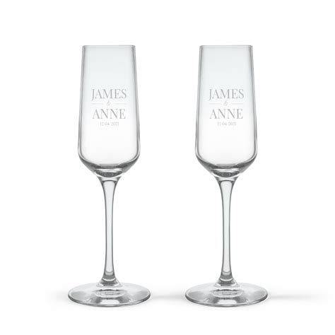 Personalised Engraved Champagne Glasses Yoursurprise