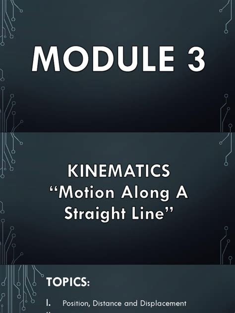Module 3 Kinematics Pdf Velocity Acceleration
