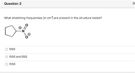 Solved What Stretching Frequencies In Cm−1 Are Present In