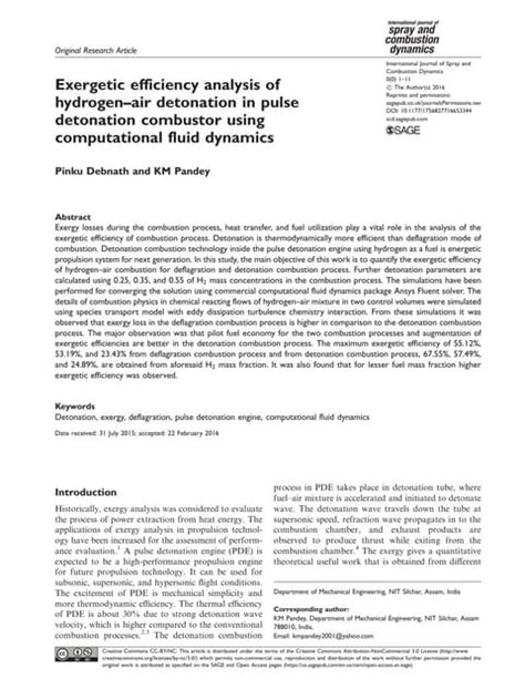Exergetic Efficiency Analysis Of Hydrogenair Detonation In Pulse