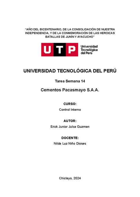 AC S14 Semana 14 Tema 01 Microtarea Empresa seleccionada de la SMV AÑO DEL BICENTENARIO