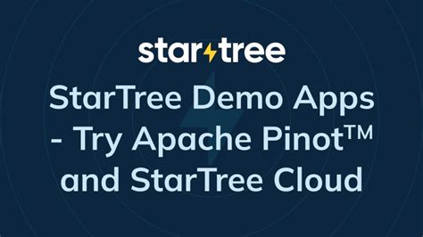 startree on linkedin startree demo apps — try apache pinot and