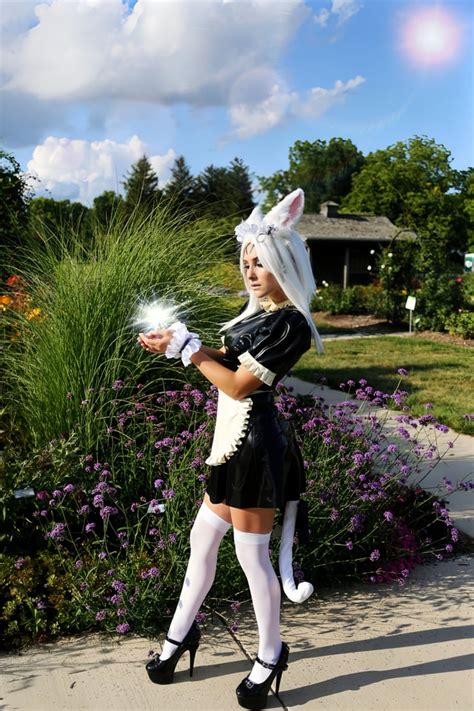 Latex Maid Cs Miqote From Ffxiv By Emery Fennec R Girls In Colors Nsfw
