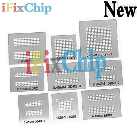 9pcs Directly Heat Bga Reballing Stencil Template For Memory Ram Ddr1