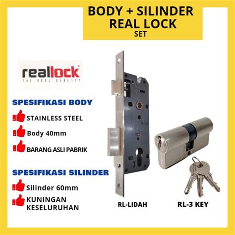 Jual Body Kunci Mortise Lock Kunci Rumah Pintu Set Pelor Lidah Dekson