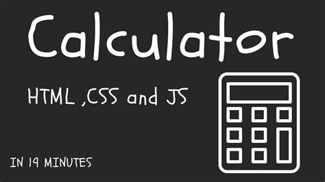calculator using html css and js javascript project youtube