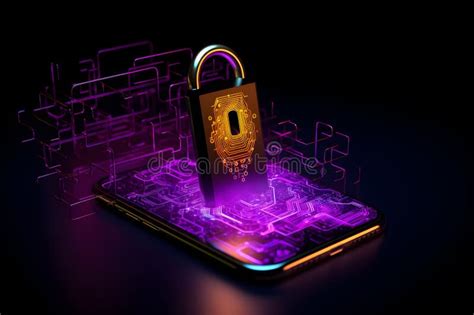 Cyber Security Data Security System Managing Digital Keys Cybersecurity Service Stock Image