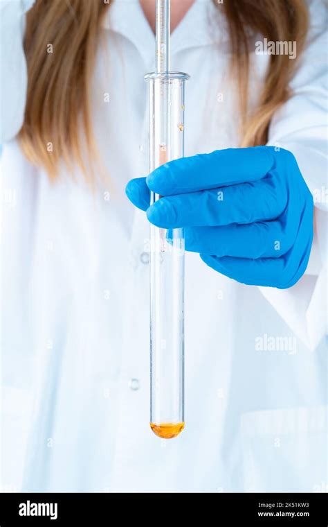 Scientific Experiments In A Chemistry Lab Color Liquids And Test Tube Stock Photo Alamy