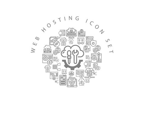 Web Hosting Icon Set Design On White Background 10742735 Vector Art At
