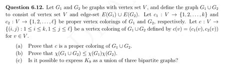 solved question 6 12 let g1 and g2 be graphs with vertex