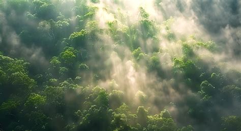 航拍树林森林雾气晨雾自然风景ai视频素材视频特效素材 千库网