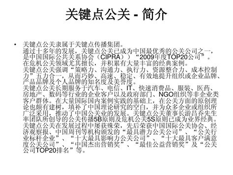 关键点公关 简介 word文档在线阅读与下载 无忧文档