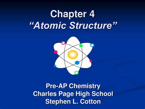 PPT Chapter 4 Atomic Structure PowerPoint Presentation Free Download ID 175971