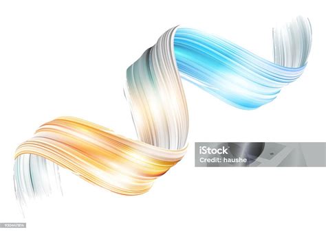 벡터 3d 페인트 곱슬 곱슬 추상 나선형 브러쉬 선입니다 흐르는 리본 모양 디지털 액체 잉크입니다 동적 예술 파입니다 배경 디자인을 절연 아크릴 스플래시 리본입니다 서 예