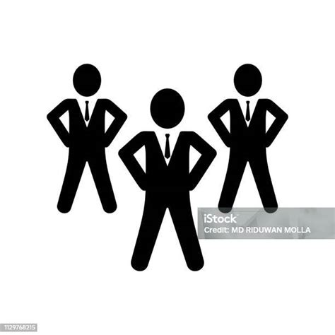 3 사업가 아이콘 블랙 남자에 대한 스톡 벡터 아트 및 기타 이미지 남자 남자 사업가 리더십 Istock