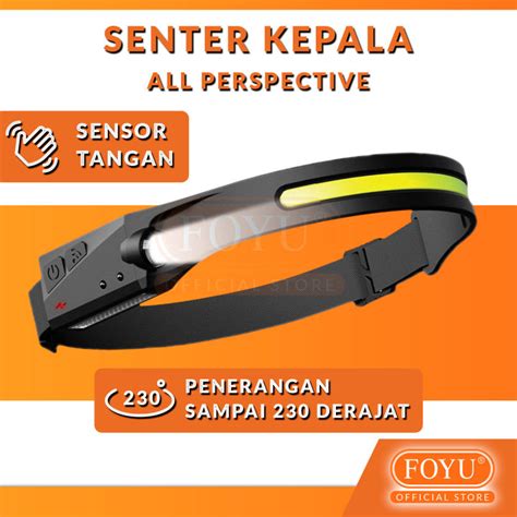 Senter Kepala LM XPE COB LED Sensor Gerak Tangan All Perspective Lazada Indonesia
