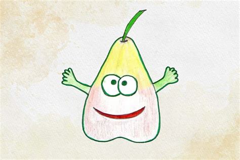 آموزش نقاشی گلابی کودکانه با چند روش